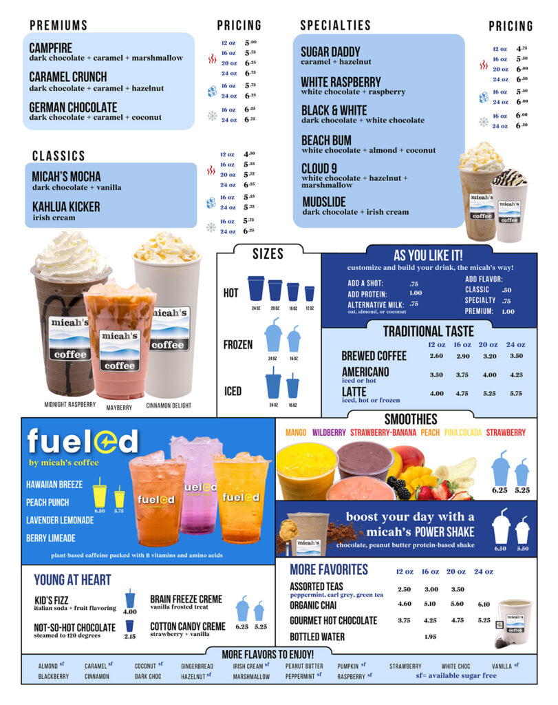 micah's coffee in Waynesboro, Staunton, Stuarts Draft, Ruckersville